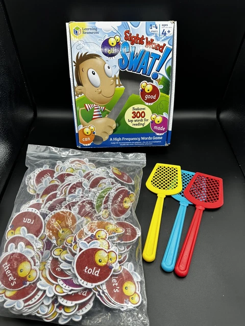 LEARNING RESOURCES SIGHT Word Swat Game Playset Preschool Literacy ...