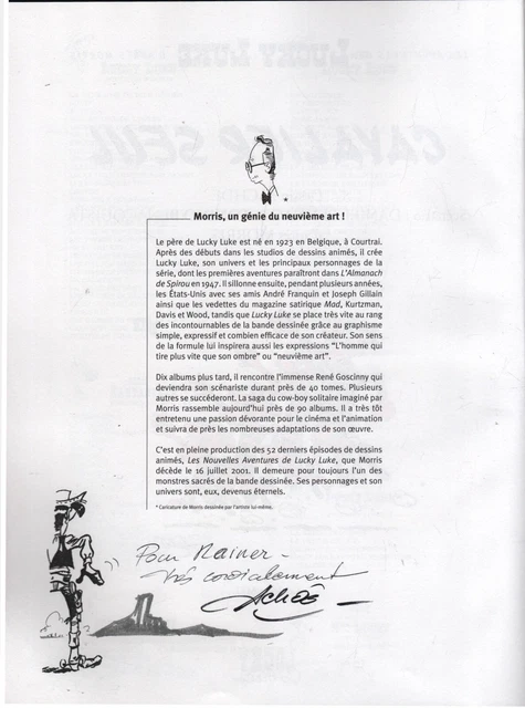 LUCKY LUKE CAVALIER Seul Avec Une Signature De Achde Eo Tres Bel Etat ... LUCKY LUKE CAVALIER Seul Avec Une Signature De Achde Eo Tres Bel Etat ...