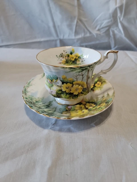ROYAL ALBERT PRIMROSE Hill Cup and Saucer Set England MINT £14.35 ...