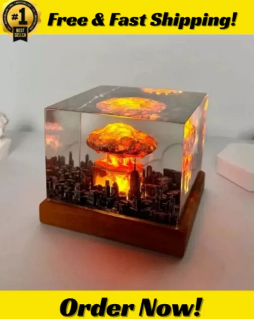 NUCLEAR EXPLOSION BOMB Mushroom Cloud Lamp Flameless Lamp USB 3D ...