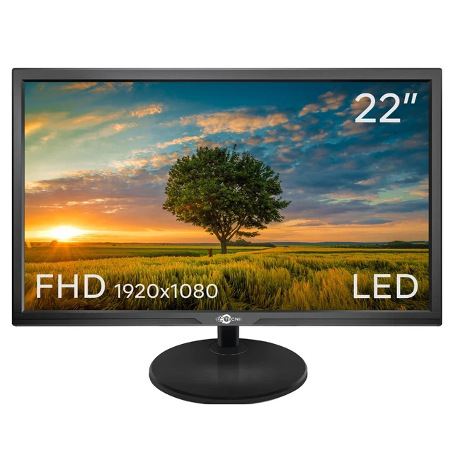 NEW 22& INCH FHD Widescreen LED Best Office PC Monitor HDMI VGA Free ...