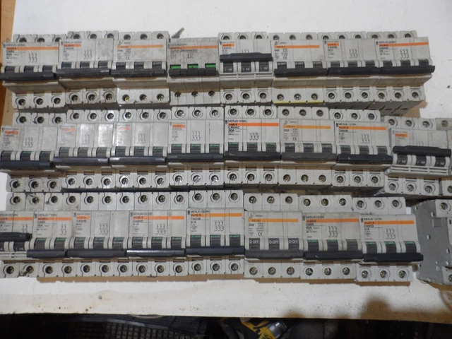 MERLIN GERIN MULTI 9 C60H 2-63 AMP Type B C D Triple Pole 3 Phase MCB Breaker £3.99 - PicClick UK