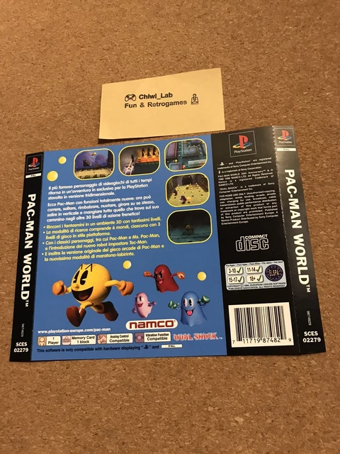 PAC MAN WORLD Ps1 SOLO COPERTINA POSTERIORE ORIGINALE Sony Retro’ EUR ...