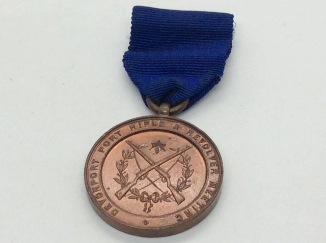 ROYAL NAVY DEVONPORT Fort Rifle & Revolver Bronze Medal - 1930s era £7. ...