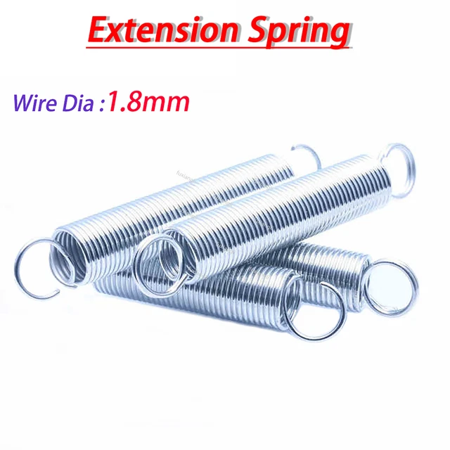 WIRE DIA 1.8MM Extension Spring Galvanized Double Loop/Hook Expansion ...