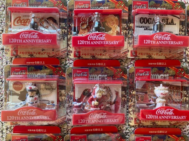 COCA COLA 120TH Anniversary Memorial Collection Ball Chain Figure Full ...