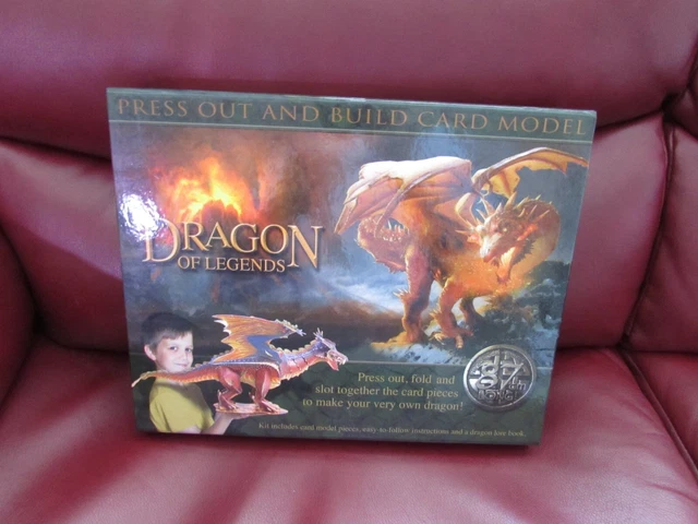 PRESS OUT & Build Card Model Dragon Of Legends Including Dragon Lore ...