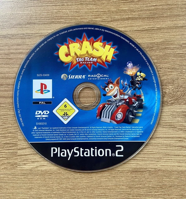 CRASH BANDICOOT TAG Team Racing GAME - Sony Playstation 2 PS2 Game Disc ...