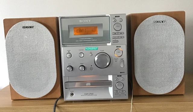 RETRO SONY CMT-CP101 Micro Hi-Fi Stereo System AM/FM Radio CD Remote ...