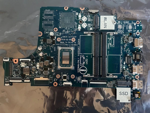 DELL INSPIRON 3585 3785 Motherboard AMD Ryzen 5 2500U 0PV8CV CAL51 LA ...