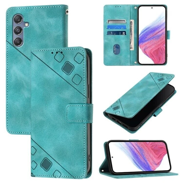 FOR SAMSUNG GALAXY M34 5G / F34 5G Skin Feel Embossed Leather Phone ...