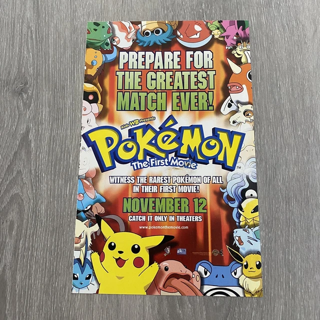 POKÉMON PROMO POSTER The First Movie 1998 Rare Original Warner Brothers ...