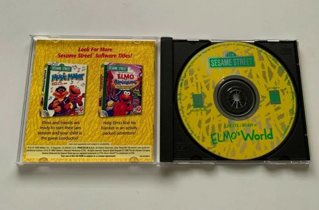 SESAME STREET CREATE and Draw in Elmo's World PC CD ROM Windows Game ...