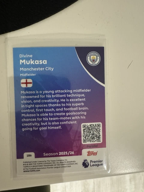 DIVINE MUKASA 2025/2026 Topps Premier League Numbered Parallel /299 £8. ...