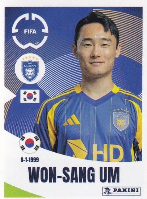 PANINI 2025 FIFA Coupe Du Monde Des Clubs 25 Autocollant N° 384 Won-Sang Um EUR 1,00 - PicClick FR