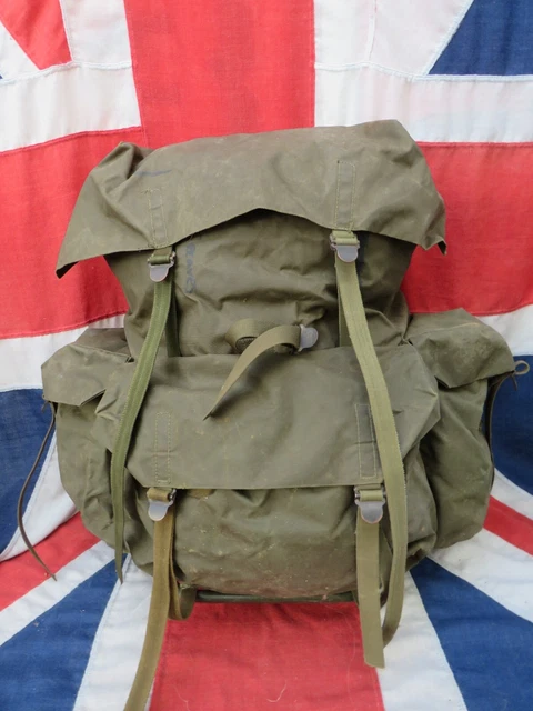 BRITISH ARMY MILITARY OG Nylon General Service GS Rucksack Bergen ...