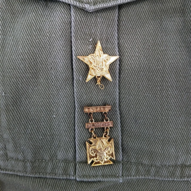 1950S BOY SCOUT UNIFORM SHIRT Sanforized with Star Rank Insignia ...