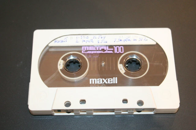 VINTAGE MAXELL METAL Capsule 100 BLANK audio CASSETTE TAPE (circa 1990, type IV) $10.00 ...
