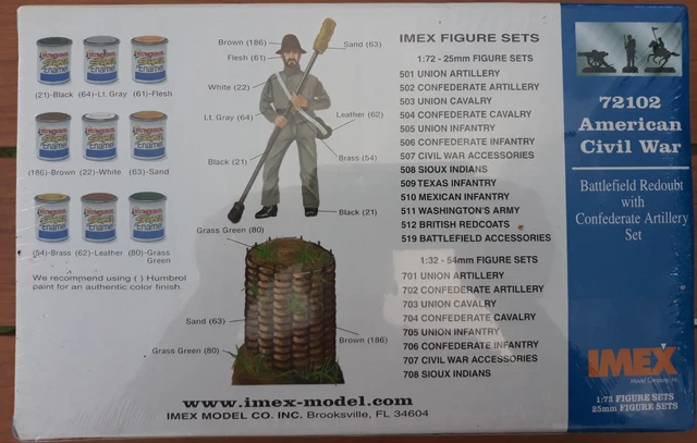 IMEX 1/72 72102 Battlefield Redoubt/Confederate Artillery EUR 42,00 ...