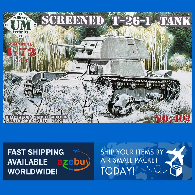 SOVIET SHIELDED T-26-1 Light Tank WWII USSR 1/72 Scale Plastic Model Kit UMT 402 £19.91 ...