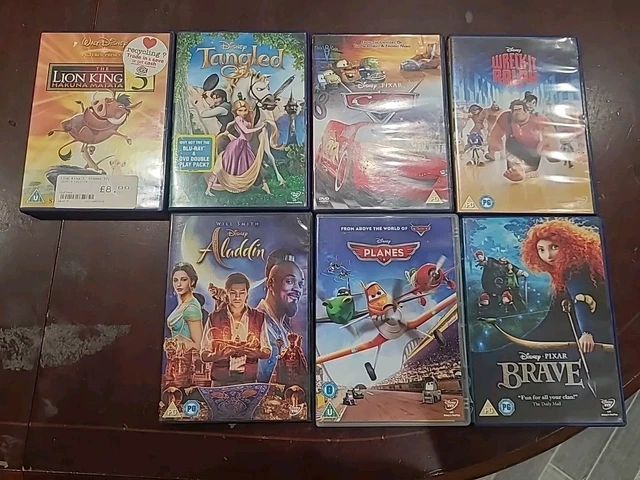 BULK LOT OF Seven Original Disney Dvd, Cars,planes,brave,wreckitralph ...