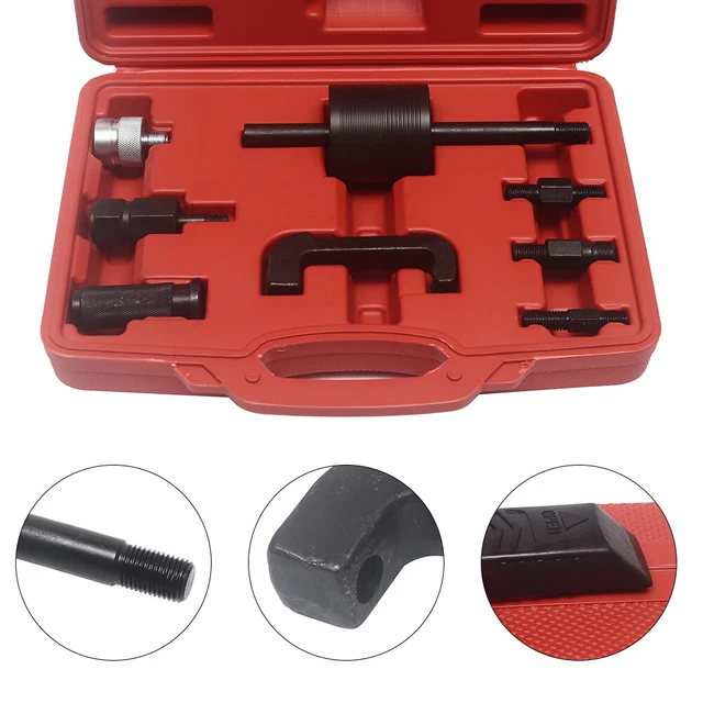 DIESEL INJECTOR EXTRACTOR Common Rail Adaptor Puller Set Slide Hammer ...