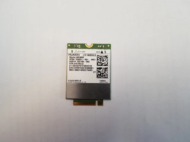 HP HUAWEI ME906E WWAN 4G LTE Card 850, 840, 820, 1040, zbook 14,15,17 ...