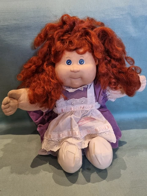 Vintage 1987 Talking Cabbage Patch Kid Doll Coleco Red Hair Working