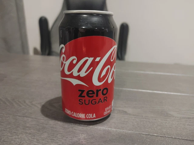 OLD COKE ZERO Sugar Coca-Cola Collectible Soda Drink black Can Exp09 ...