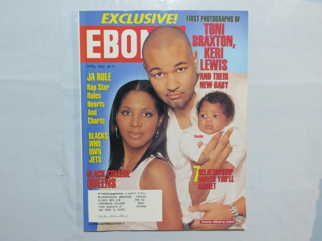 VINTAGE APRIL 2002 Ebony Magazine Toni Braxton Keri Lewis T7 £10.33 ...