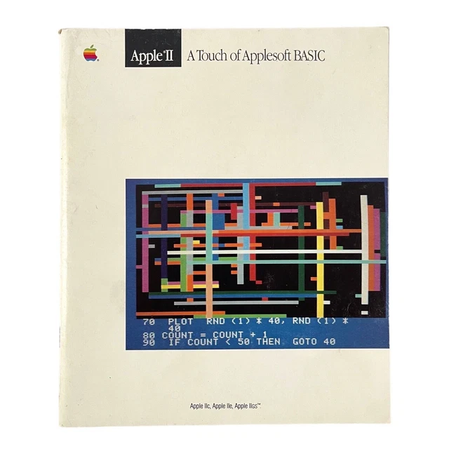 APPLE II A touch of AppleSoft BASIC Tutorial Manual VTG 1986 #10 $14.76 ...