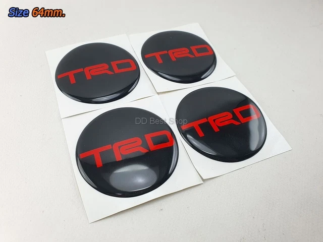 STICKERS RESIN REFLECT Logo Decor Emblem Wheels Center Caps for TRD ...