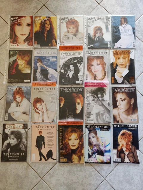 COLLECTION COMPLÈTE MAGAZINES Mylène Farmer et vous n°1 au 23+hors série+poster EUR 310,00 ...
