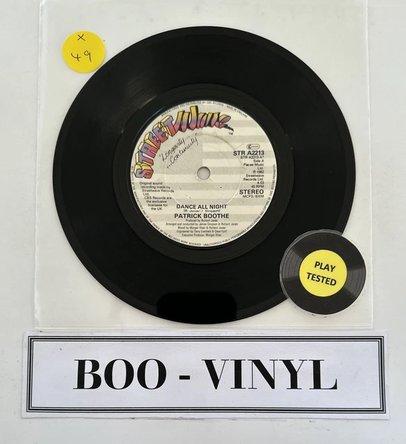 PATRICK BOOTHE - Dance All Night 7 pouces Funk Soul Boogie disque ...