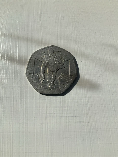 50P FIFTY PENCE Commemorative World War 2 Coin 2006 Wounded Solider ...