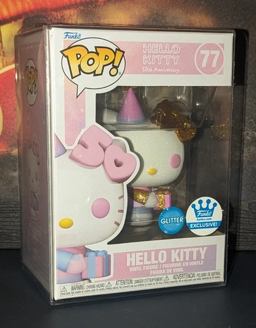 FUNKO POP! HELLO Kitty 50th Anniversary Holding Gift #77 (Glitter ...