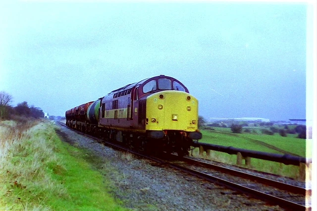 35MM RAILWAY COLOUR Negative Class 37 797 on the Middlewich to Sandbach ...