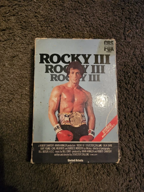 1982 ROCKY III 3 VHS Big Box CBS FOX - ORIGINAL FIRST RELEASE! Slide ...