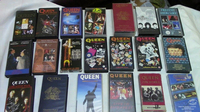 BUNDLE OF RARE queen & Freddie Mercury vhs 1981-2000 mainly 80's early ...