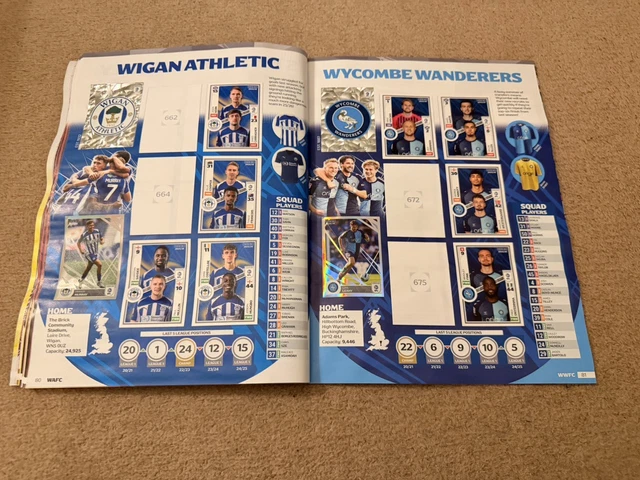 PANINI EFL 2025/26 Football League Sticker Album 478 stickers + 2 ...