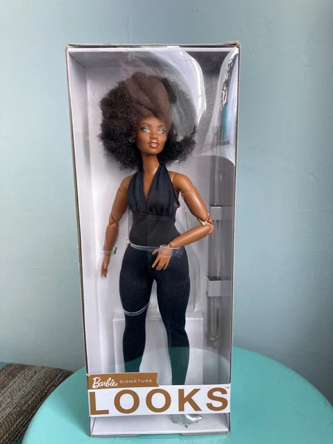MATTEL BARBIE SIGNATURE Looks no. 2 black fashion doll articulated Made ...