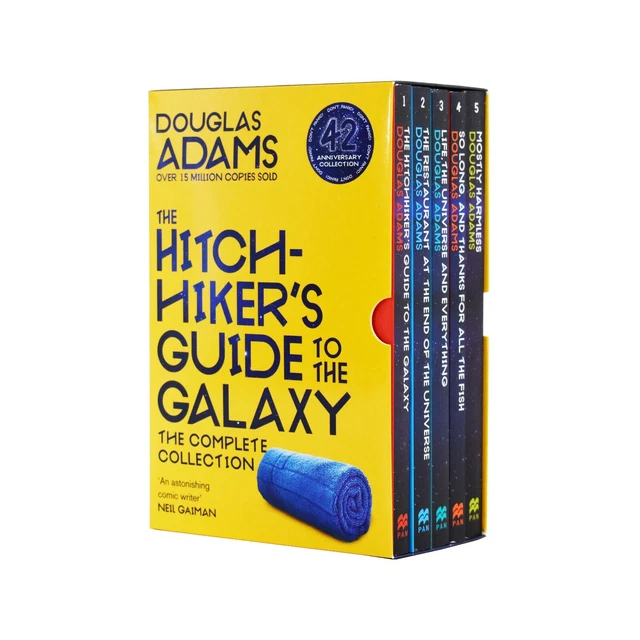 THE HITCHHIKERS GUIDE to the Galaxy by Douglas Adams 5 Books Box Set ...