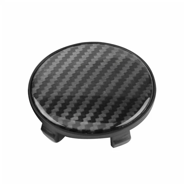 4PCS 68MM BLACK Carbon Fiber Texture Car Wheel Center Hub Caps ABS ...