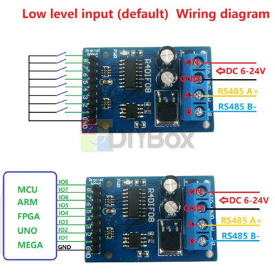 8 DIGITAL INPUT Module RS485 Modbus RTU TTL IO PLC Switch Acquisition ...