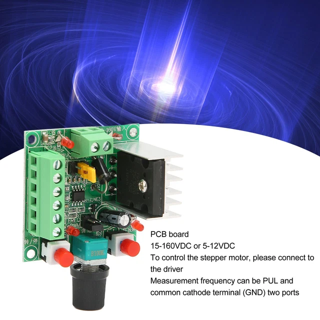 DC MOTOR SPEED Controller PCB Board 5-12V PWM Adjustable Stepper Motor ...