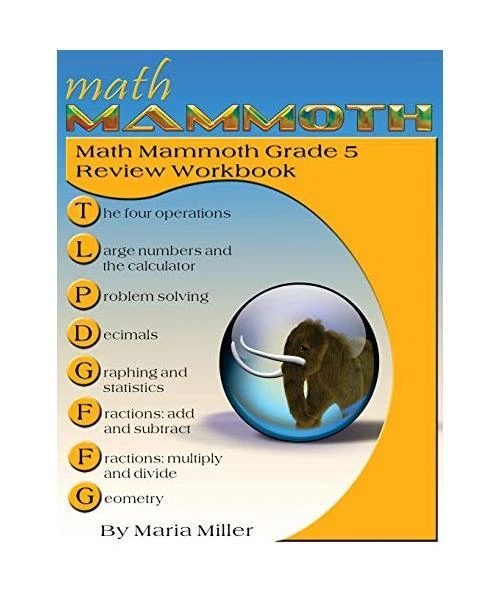 MATH MAMMOTH GRADE 5 Review Workbook, Maria Miller EUR 17,17 - PicClick FR