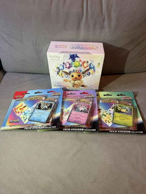 POKEMON PRISMATIC EVOLUTIONS Bundle 18 booster packs ETB + Sticker ...
