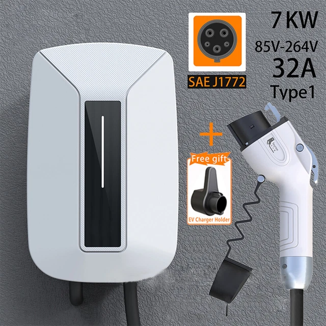 SAE J1772 7KW 32A 240V Level 2 EV Charger Electric Vehicle Charging ...