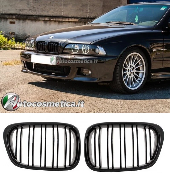 GRILLES CALANDRE REIN Protection ABS Noir 2 Bandes pour BMW Serie 5 E39 ...