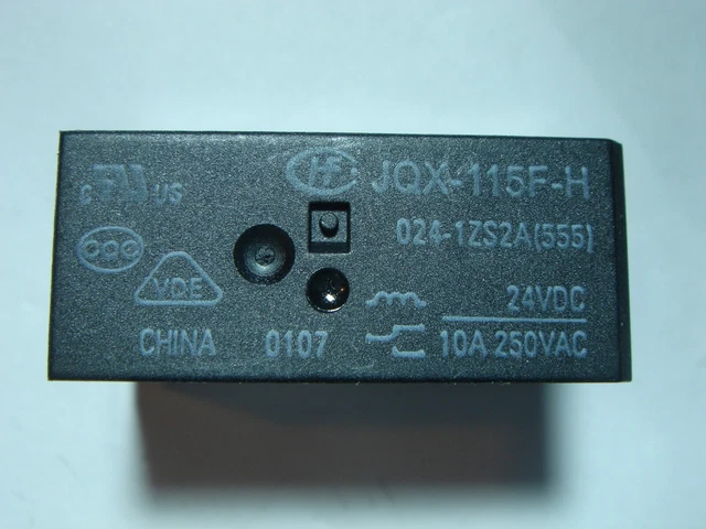 RELAIS 24V 1XUM 250V 10A hongfa JQX-115F-H #20-2F EUR 6,32 - PicClick FR